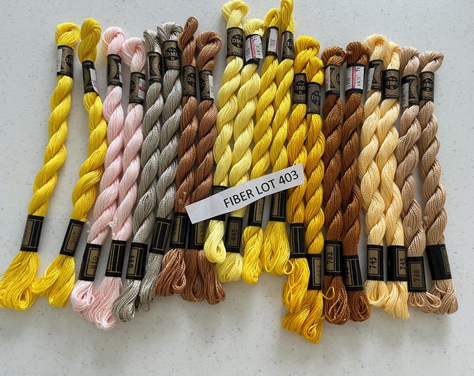 10 Skeins Vintage DMC Cotton Perle Floss, Size 5, 10 Colors, Cross ...