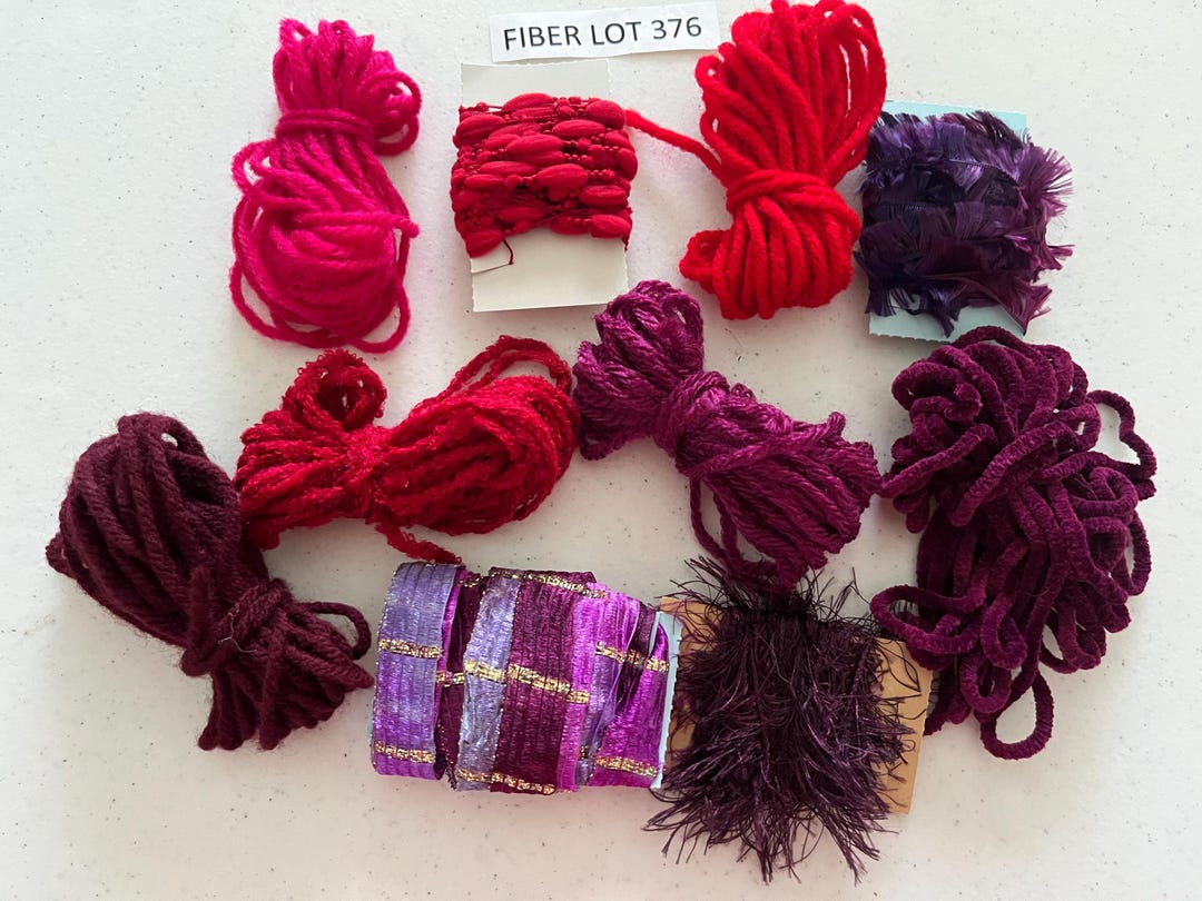 50 Yards, 10 Colors Mixed Yarn Bundle, Scraps, Shades of Red/burgundy ...