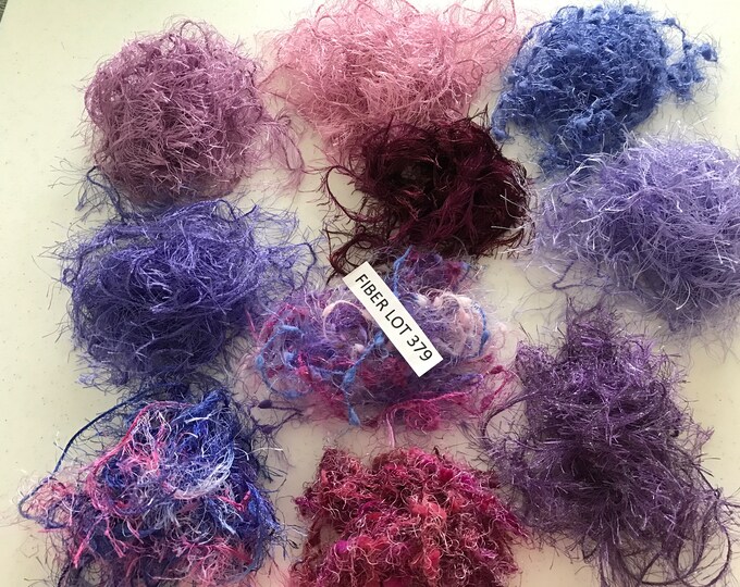 Eyelash Yarn, 50 Yards, 10 Colors, Shades of Purple/pink/lavender/mauve ...
