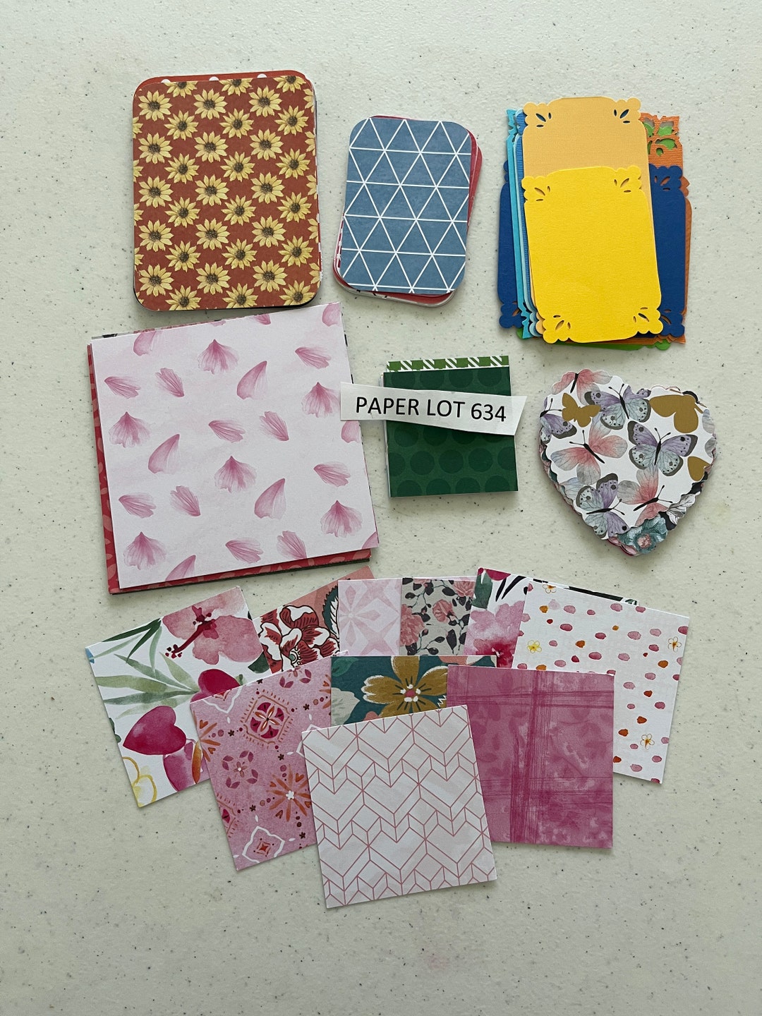 70 Pieces Cardstock, Mixed Patterns, Sizes, Die Cuts, Decorative ...