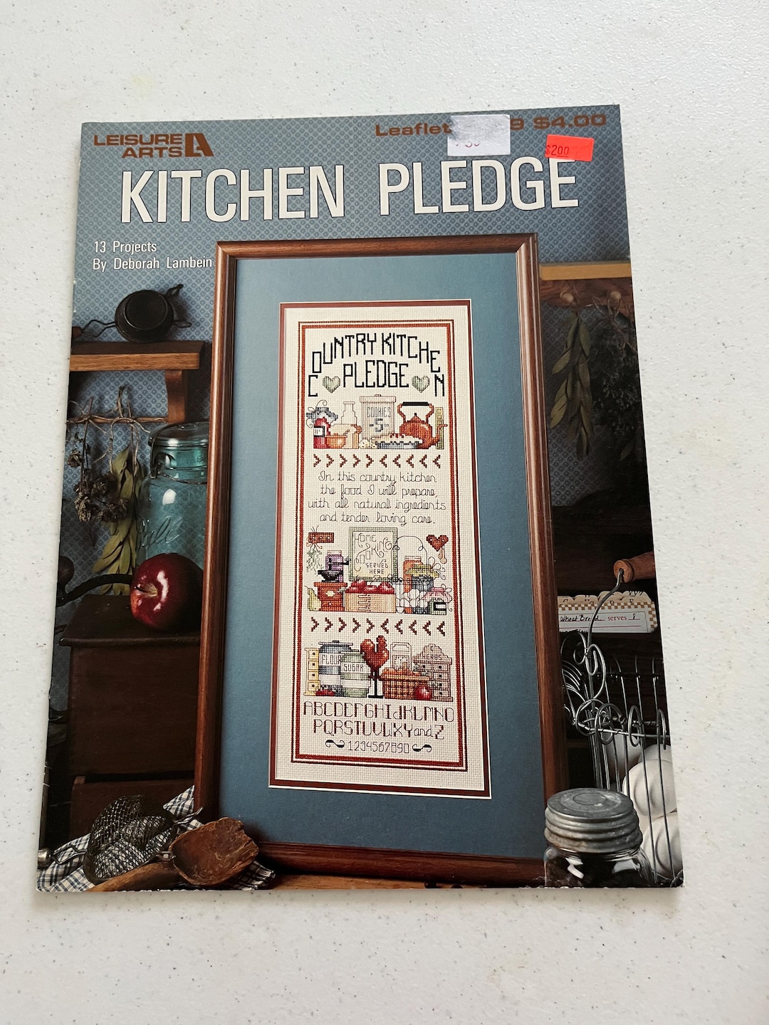 Kitchen Pledge Cross Stitch Pattern Book, Deborah Lambein, Leisure Arts ...