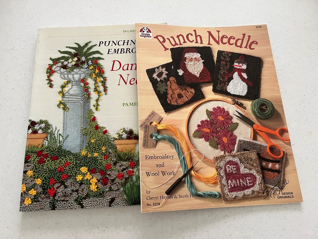 2 Punch Needle Books, Punch Needle Embroidery, Dancing Needles, Pamela ...