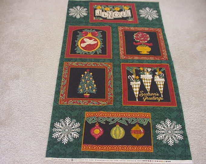 Vintage Moda Fabric Panel, Royal Holiday by Deb Strain, Cut, Sew ...