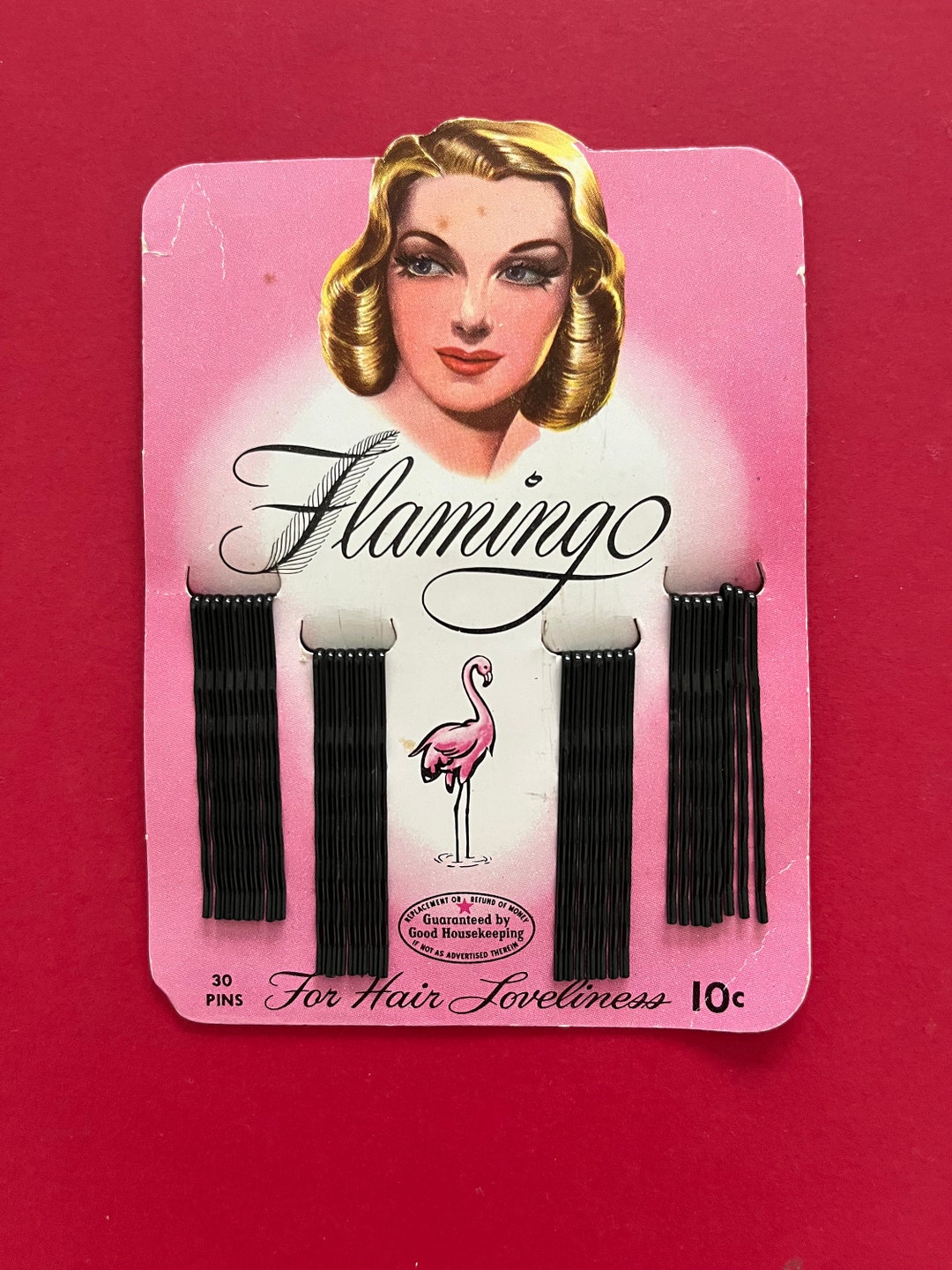 1 Card Vintage Flamingo Hair Pins Hairpins Bobby Pins, Great Graphics ...
