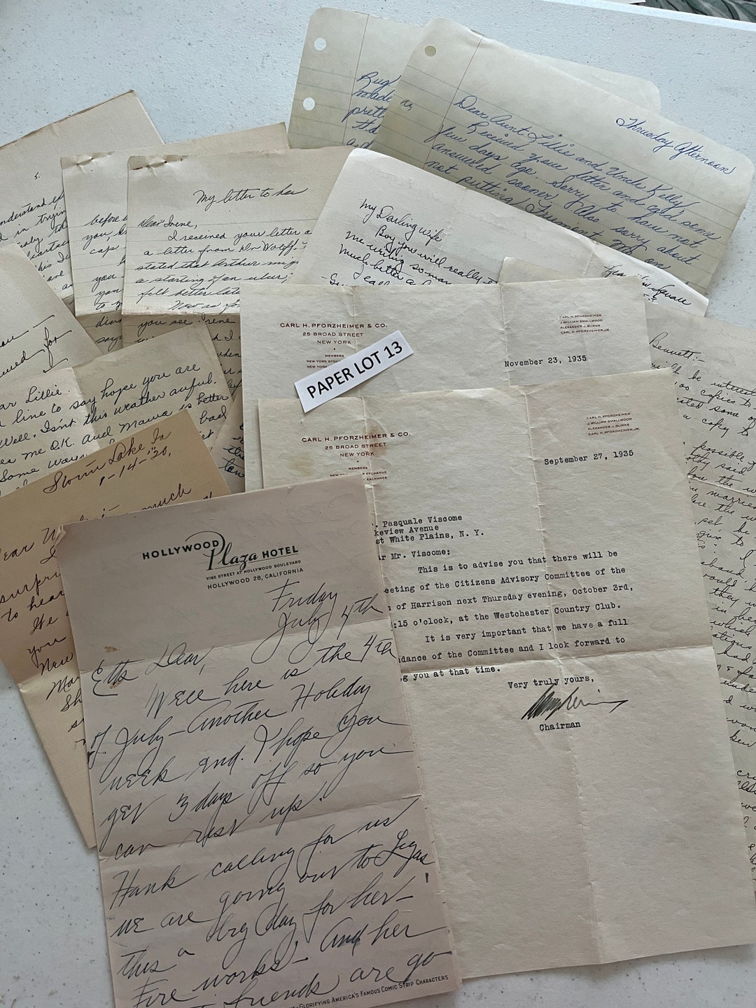 Ephemera, Vintage Paper Pieces, Letters, Early 1900s, Cursive Writing ...