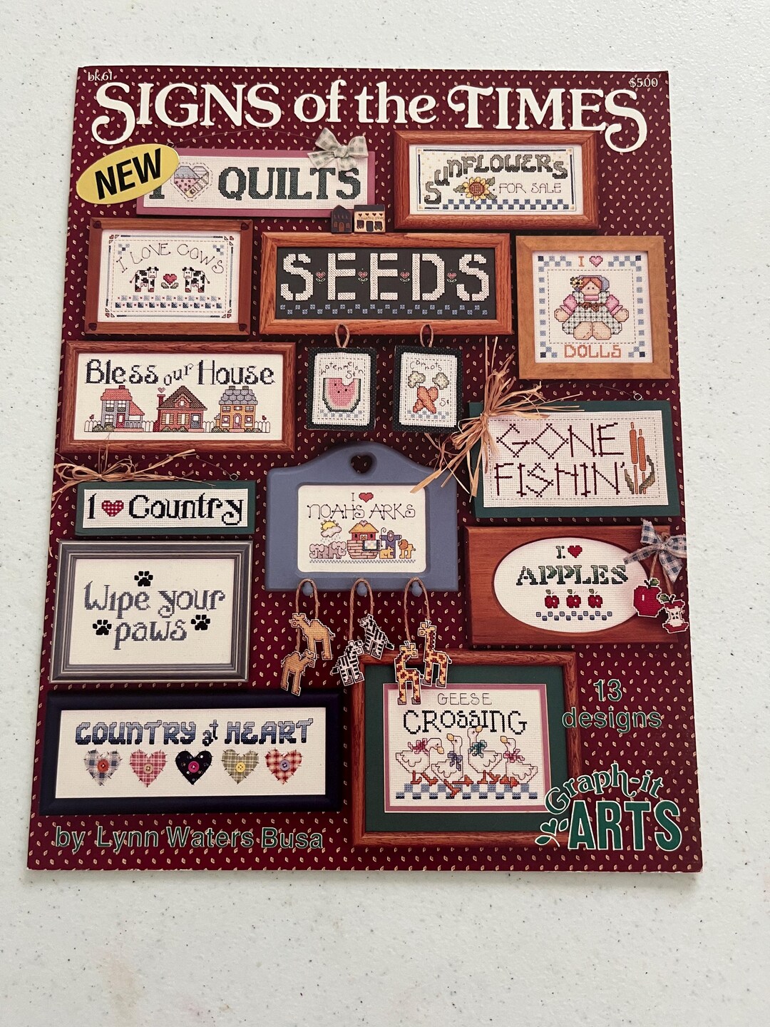 1994 Signs of the Times, Counted Cross Stitch Pattern Book, Lynn Waters ...