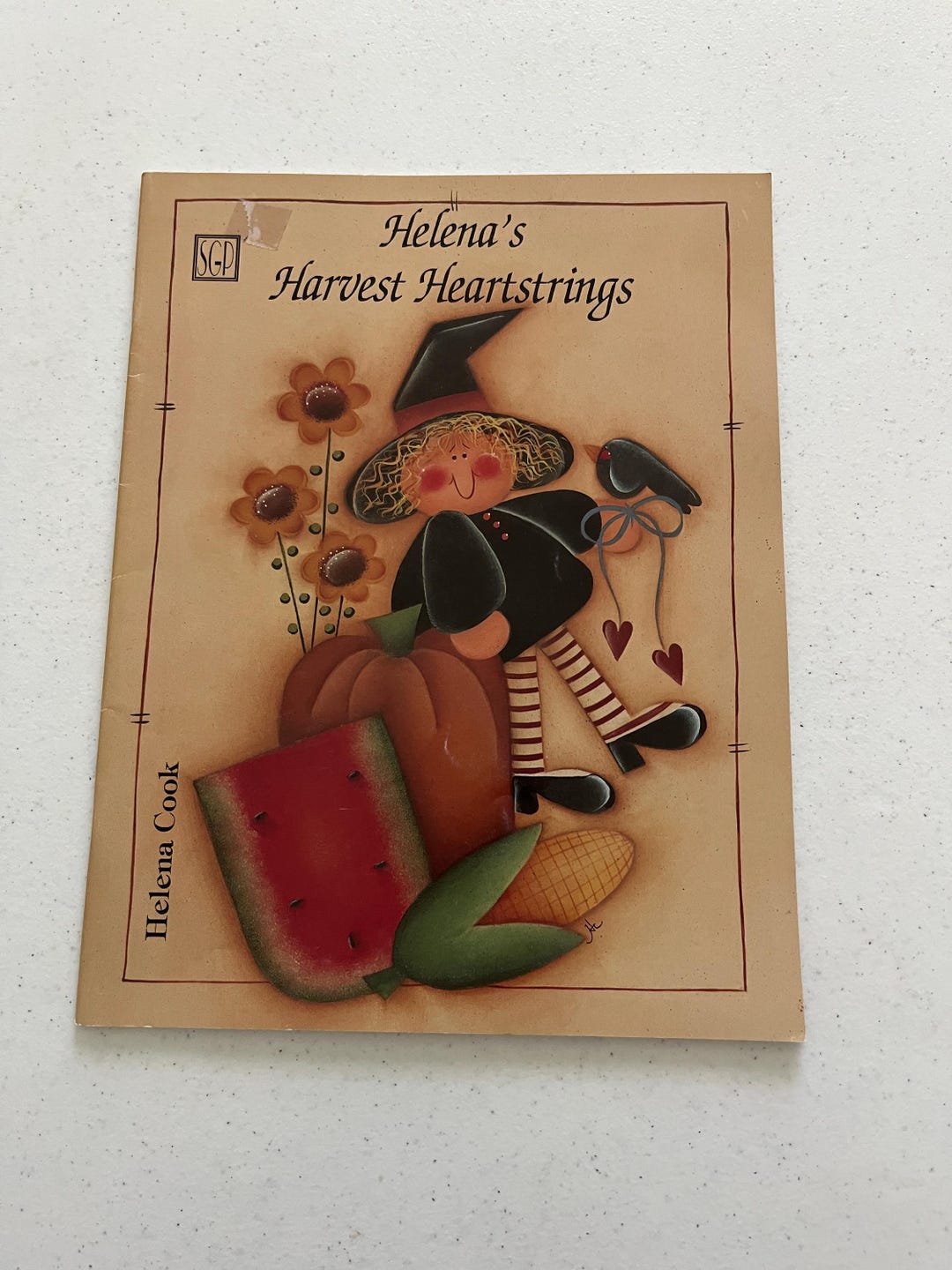 Vintage 1995 Helena's Harvest Heartstrings, Helena Cook, Folk Art ...