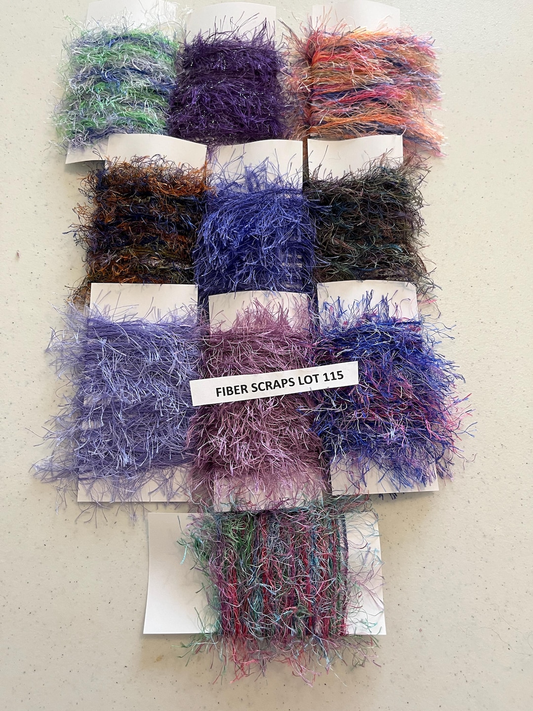 Eyelash Yarn, 50 Yards, 10 Colors, Shades of Purple/pink/lavender/mauve ...