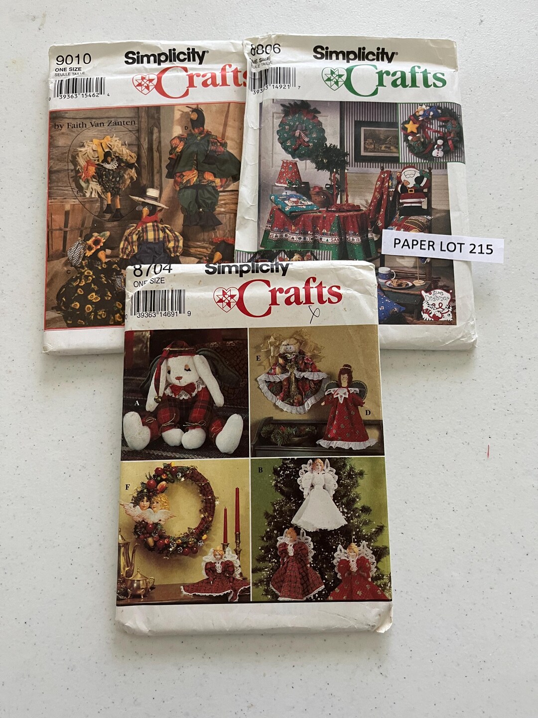 3 UNCUT 1990s Simplicity Crafts Patterns 8704, 8806, 9010, Christmas ...