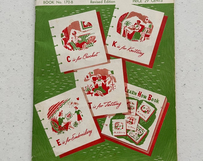 Vintage 1959 Learn How Book, Coats & Clark's Book No. 170-B, Tatting ...