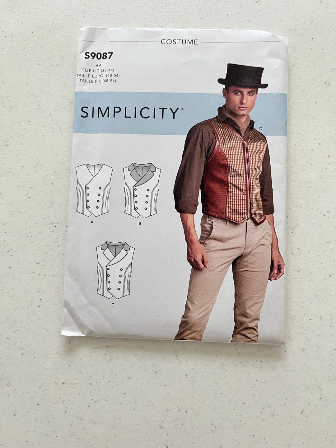 2020 Simplicity Pattern S9087, Costume, Men's Corset Vests, Variations ...