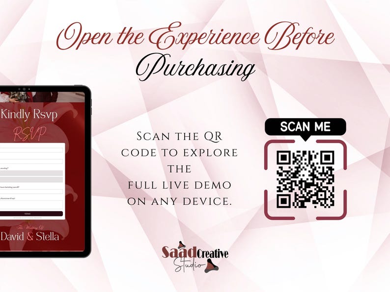 Luxury Wedding Website Template Canva | Red Wedding Invitation ...