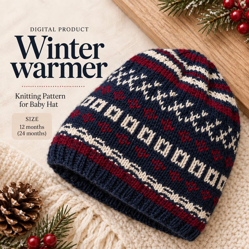 Baby Hat Knitting Pattern | Baby Beanie Pattern | Knit Baby Hat PDF ...