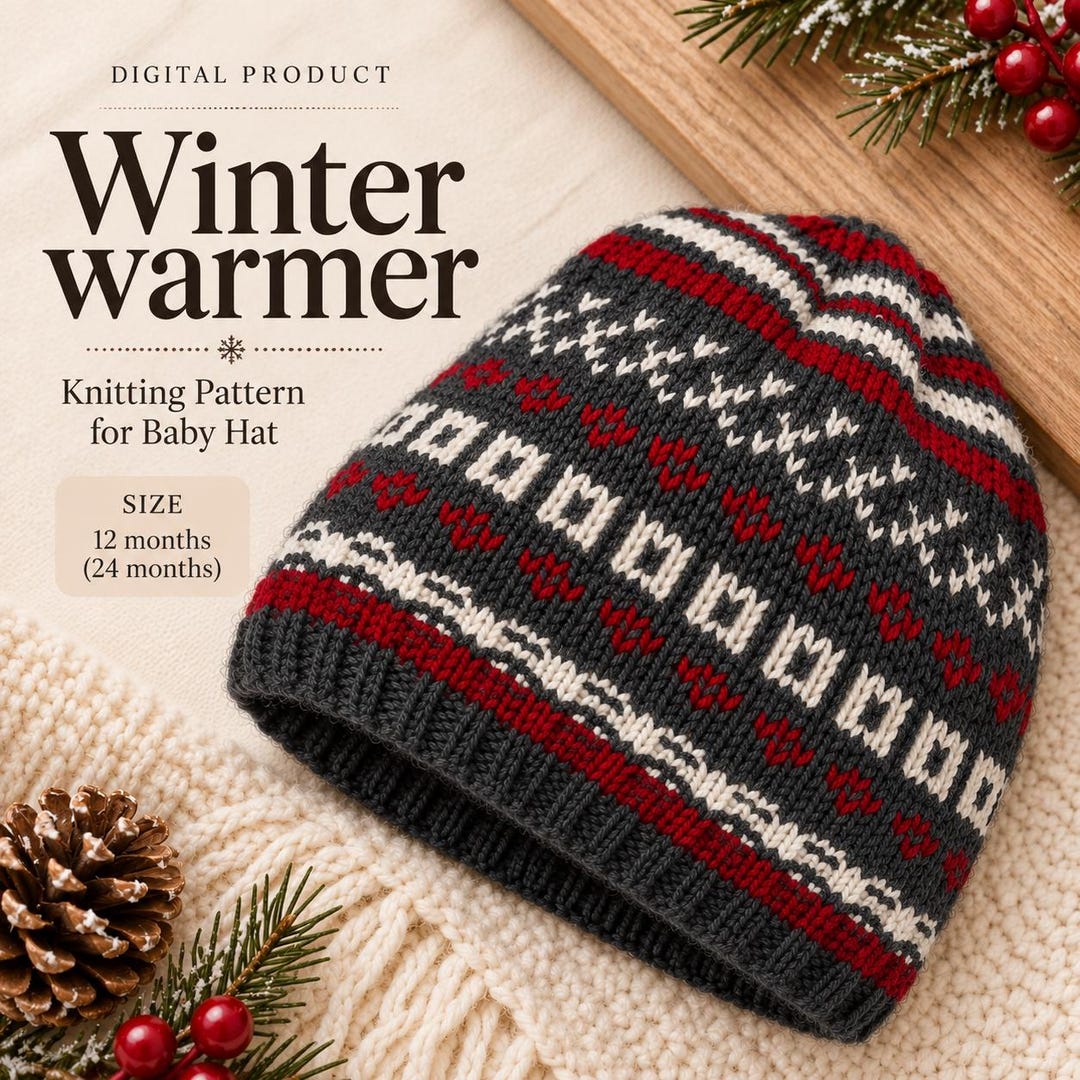 Baby Hat Knitting Pattern | Baby Beanie Pattern | Knit Baby Hat PDF ...