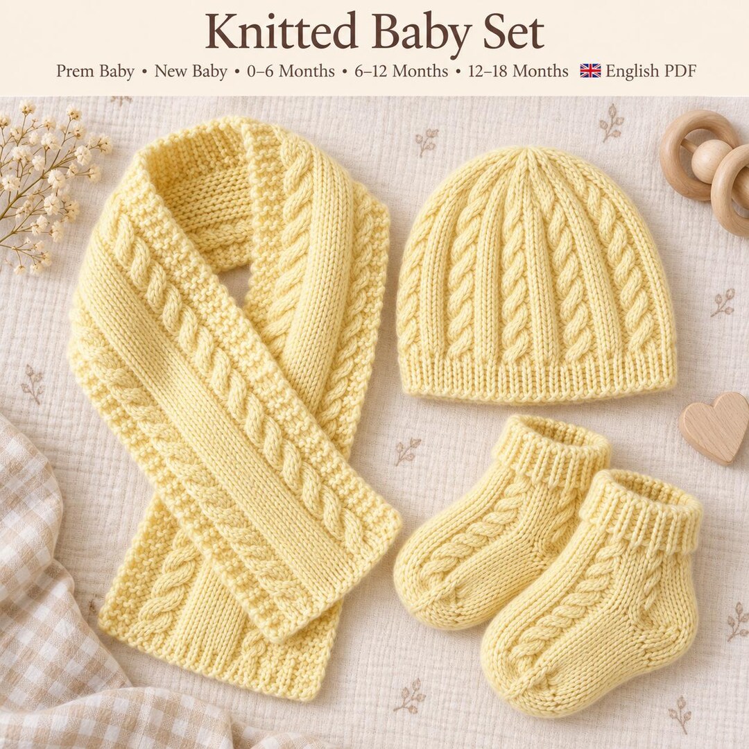 Baby Scarf Knitting Pattern | Baby Hat Knitting Pattern | Socks Baby ...