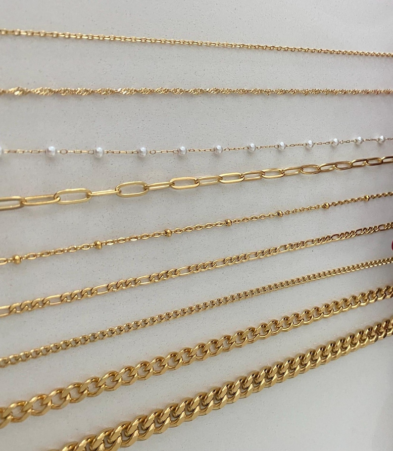 18k Gold Chain, Gold, Chain,dainty Chain, Bead Chain, Necklace Chain ...