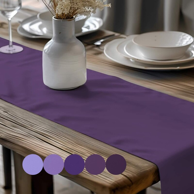 Purple Table Runner - Etsy
