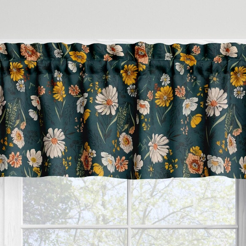 Blue Floral Valance - Etsy