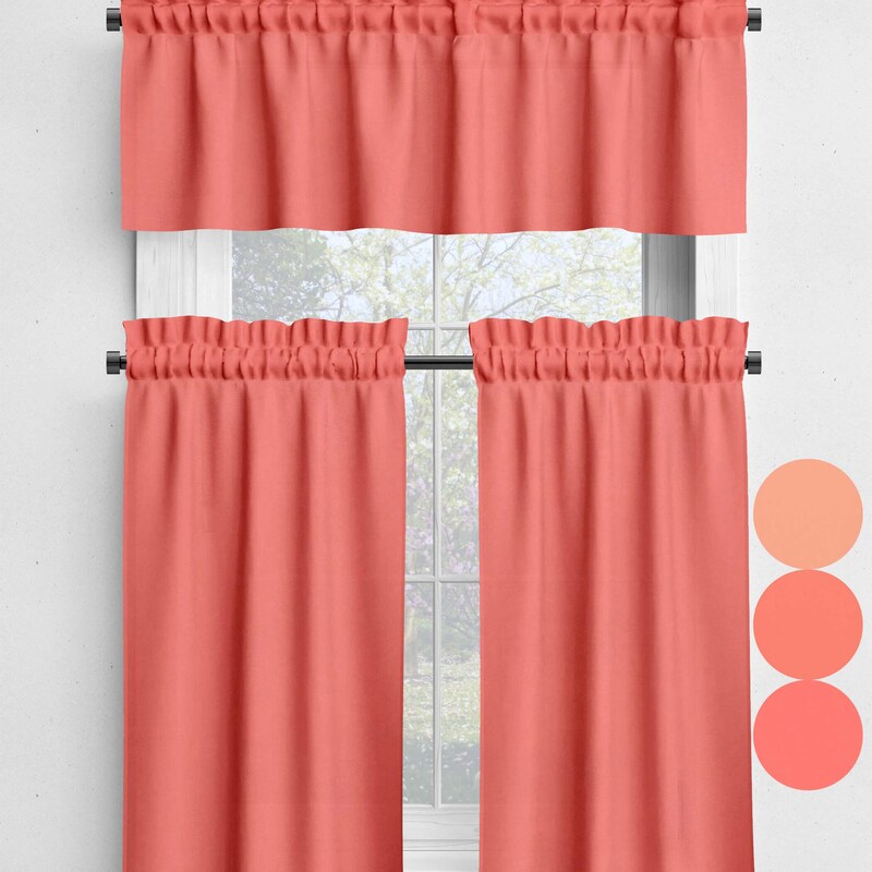 Coral Curtains - Etsy