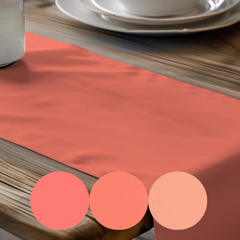 Peach Table Runner - Etsy