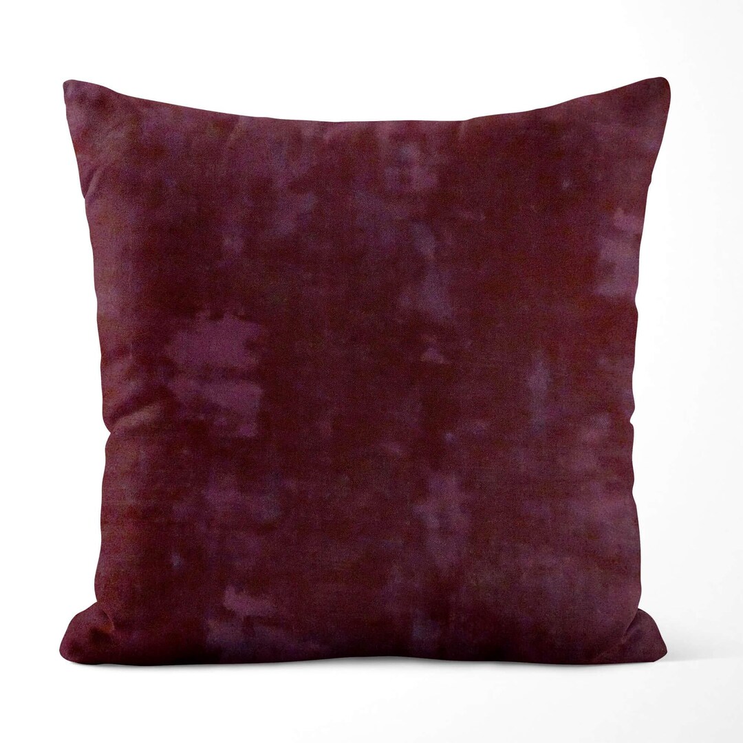 Dark Burgundy Abstract Grunge Pillow Cover: Modern Colorful Accent ...