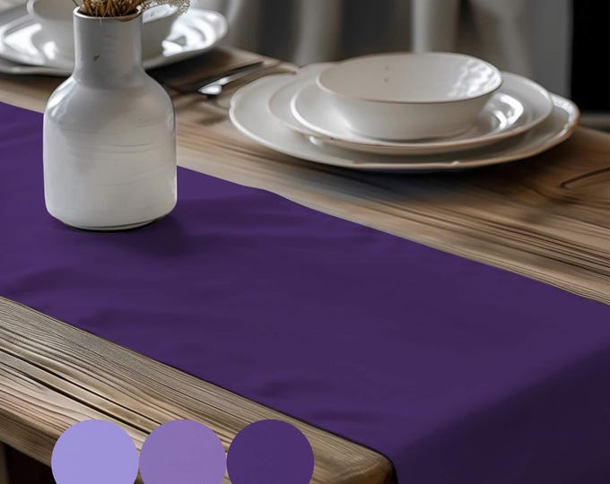 Solid Purple Table Runners and Placemats Lavender, Hyacinth, and Purple ...