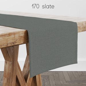 Solid Black and Gray Table Runners USA Handmade Modern Contemporary ...