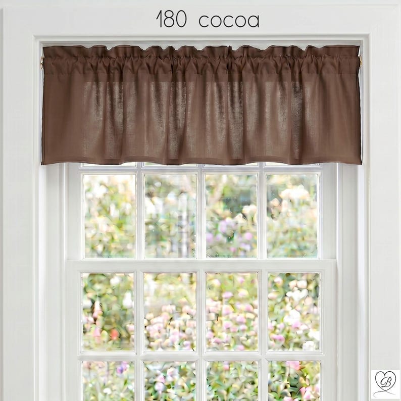 Brown Cotton Valances, Custom Sizes - Etsy