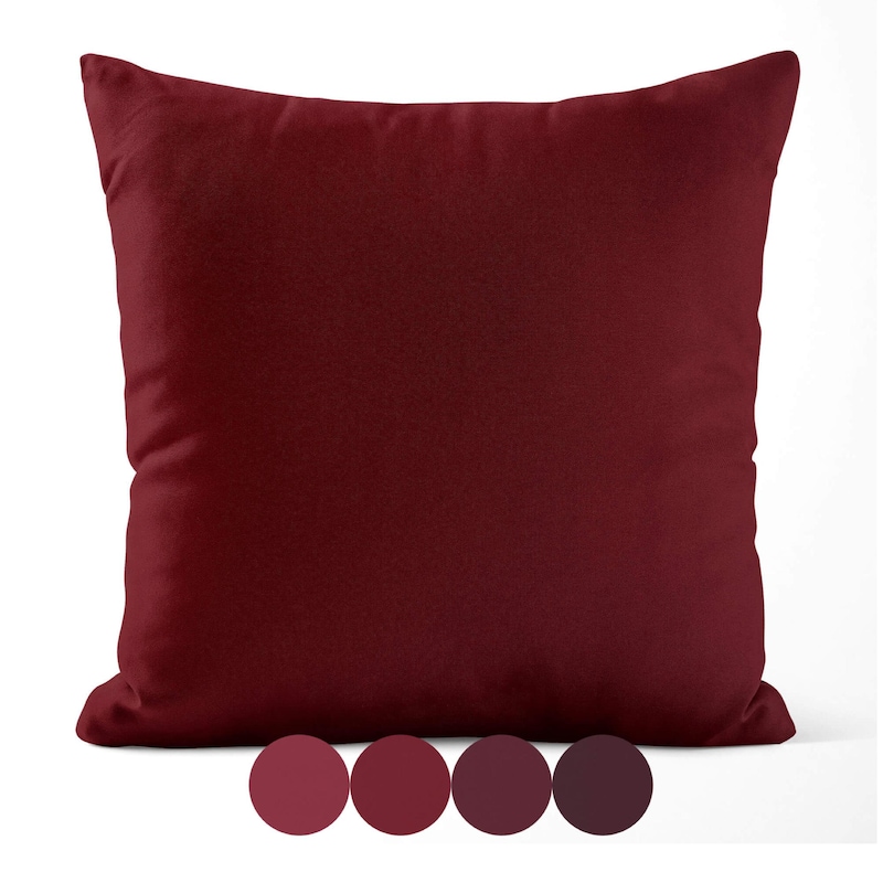 Bright Red Lumbar Pillow - Etsy