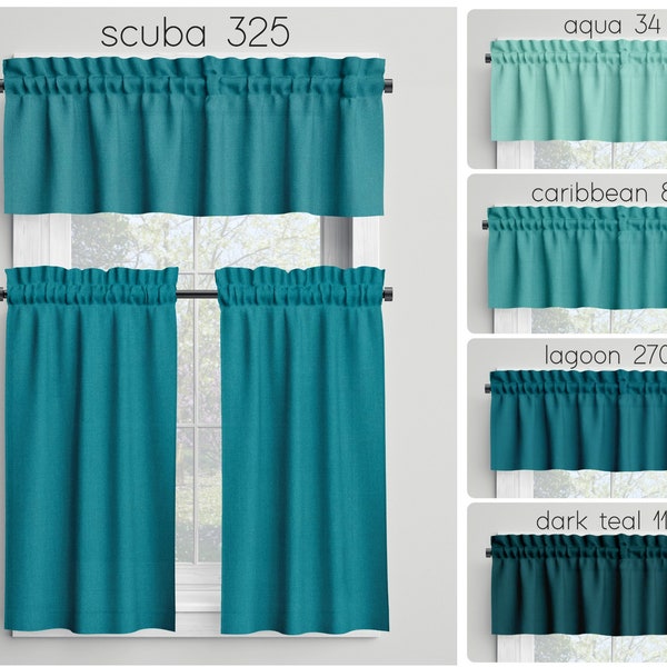 Teal Curtains - Etsy