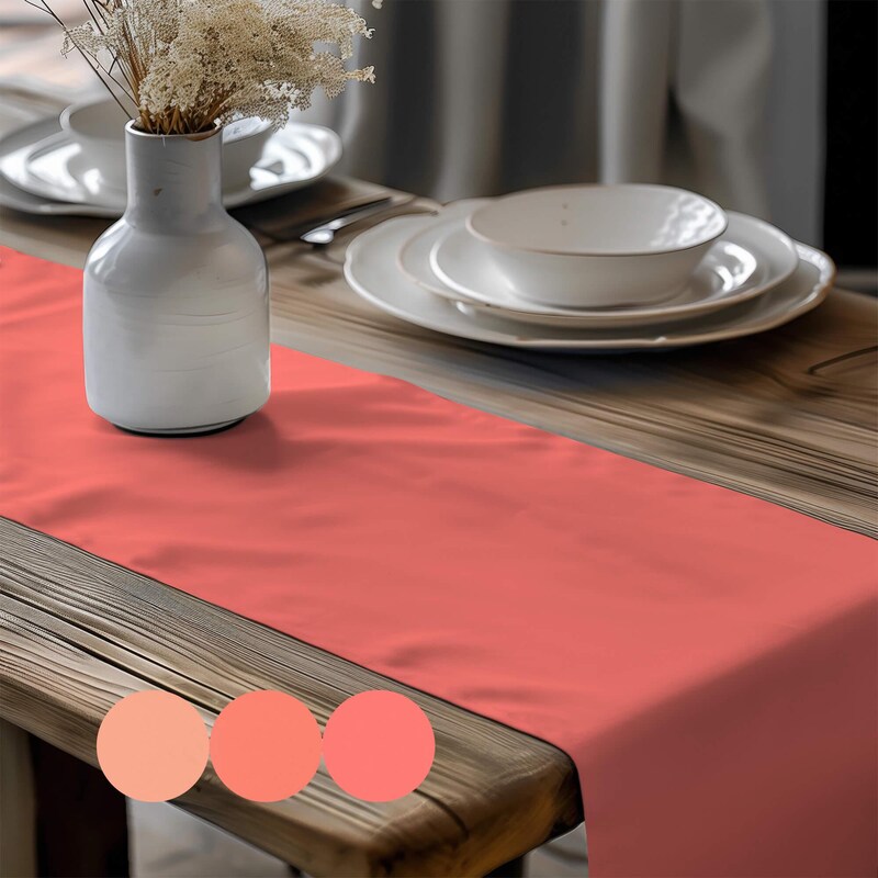 Peach Table Runner - Etsy