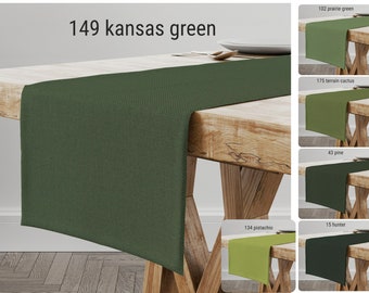 Green Table Runner | Etsy