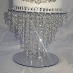 Chandelier Cake Stand 12" + Led Lights by Crystal Wedding Uk - Etsy