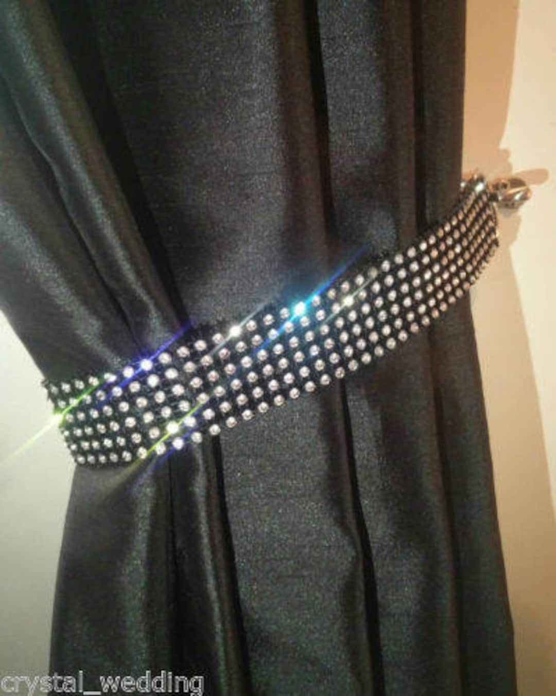 Crystal Tie Backs Pair of Curtain Hold Backs for REAL STONES - Etsy