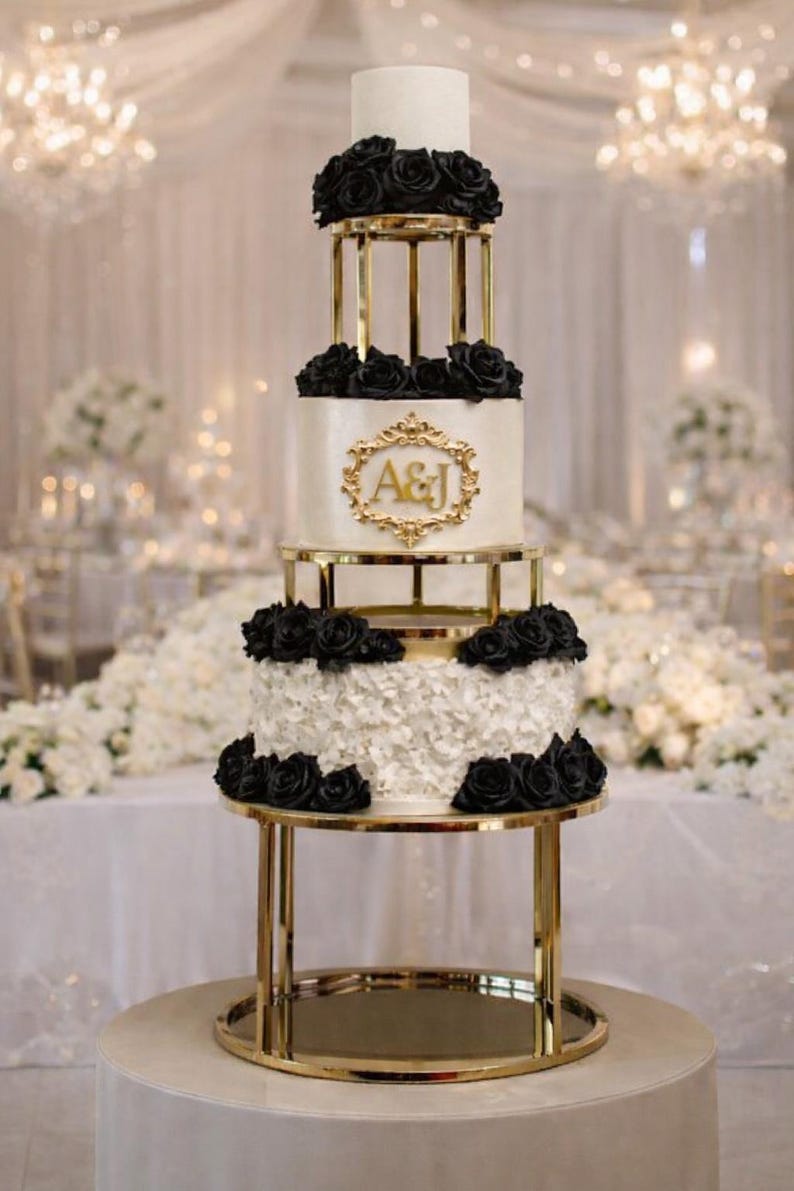 Square Cake Stand- Gold 6 10 14 – Wedding & Event Display - Etsy