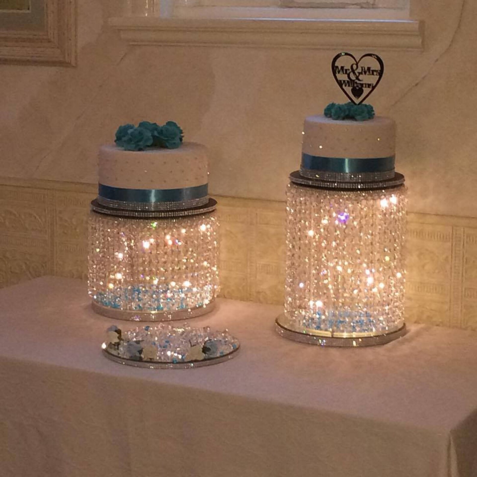 Crystal Cake Stands Cascading Style Set of 6 Tiers by - Etsy