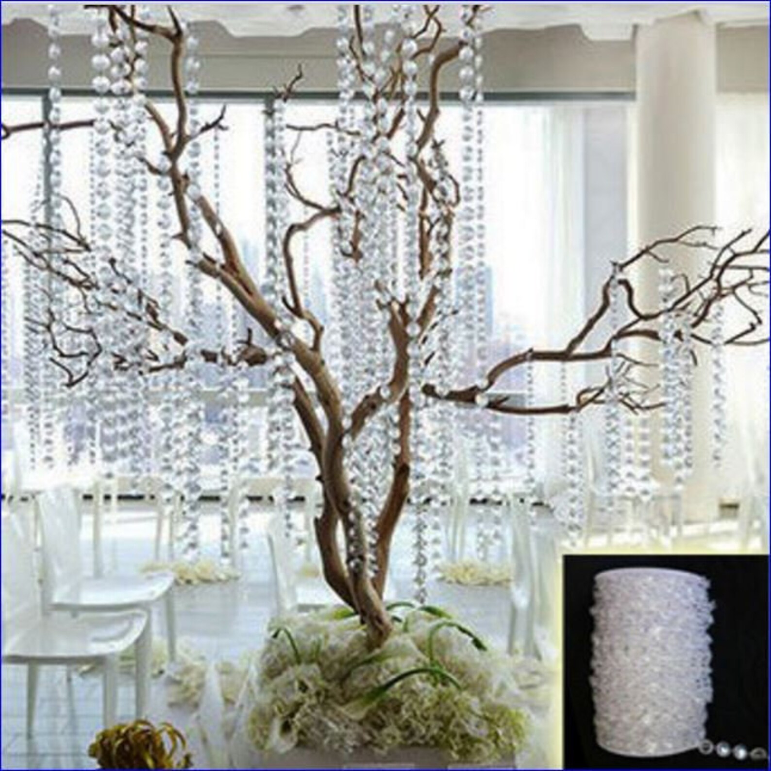 Wedding ACRYLIC Crystal Garland Centerpiece Decoration - Etsy UK
