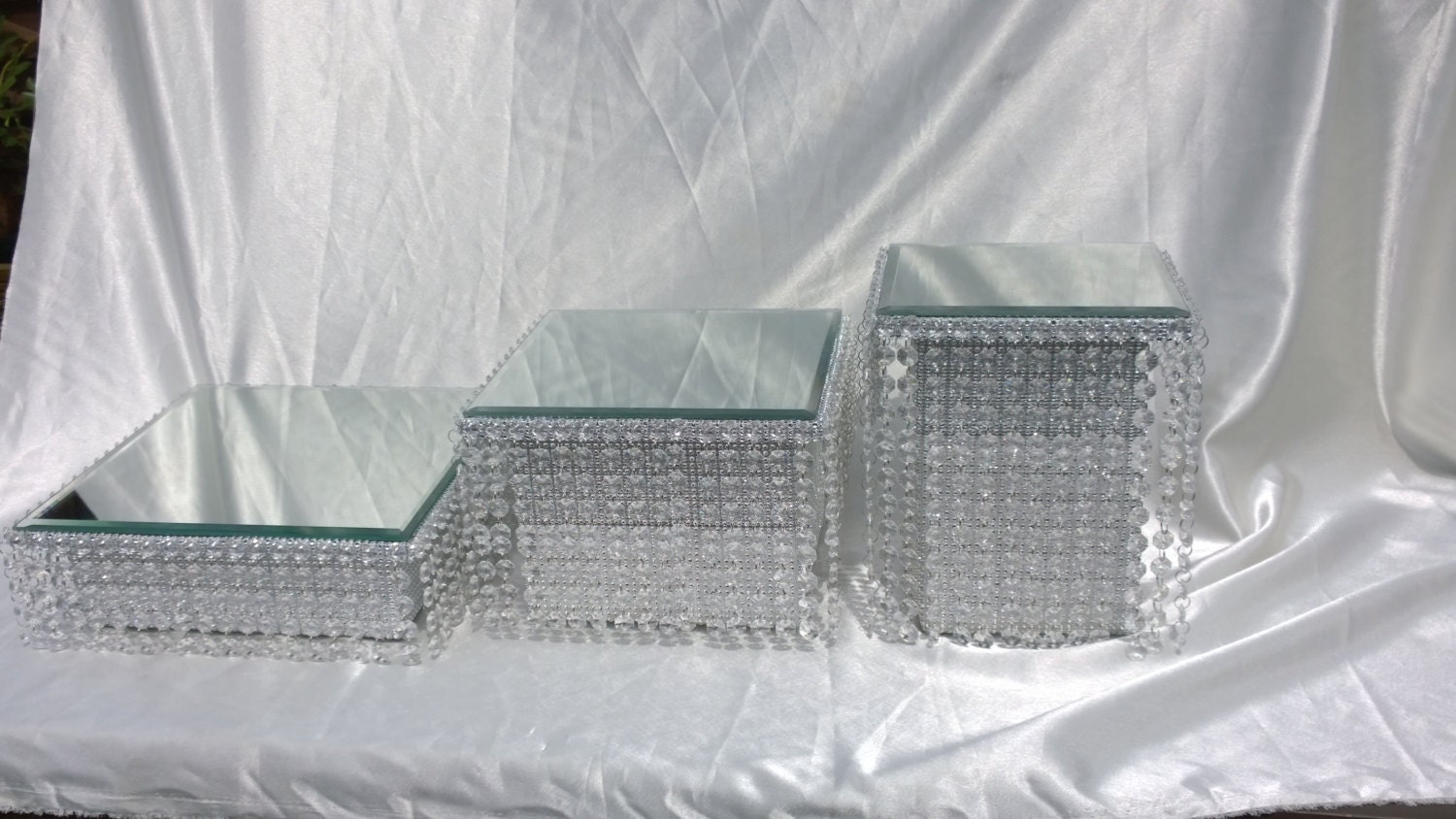 Crystal Cake Stands Crystal Covered Solid Base Tiered Design - Etsy