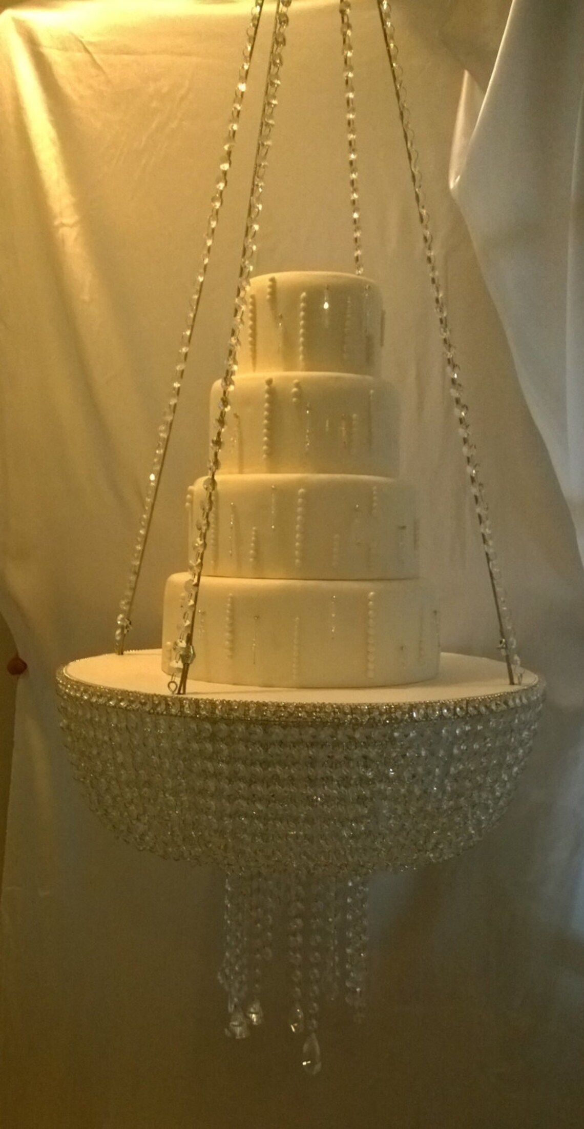 Cake Swing Crystal Chandelier Suspended Cake Platform. - Etsy