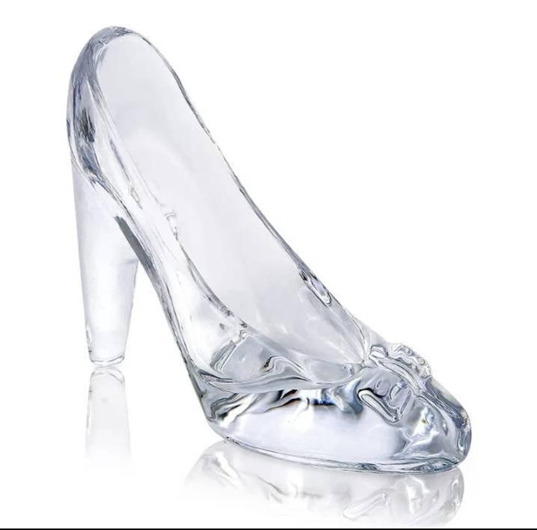 Glass Slipper Figurine, Princess Glass Shoe, Cake Tooper Home Decor by ...