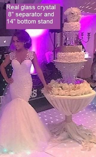 Crystal Wedding Cake Stand 2 Tier Set Premium Crystal Light up Cake ...