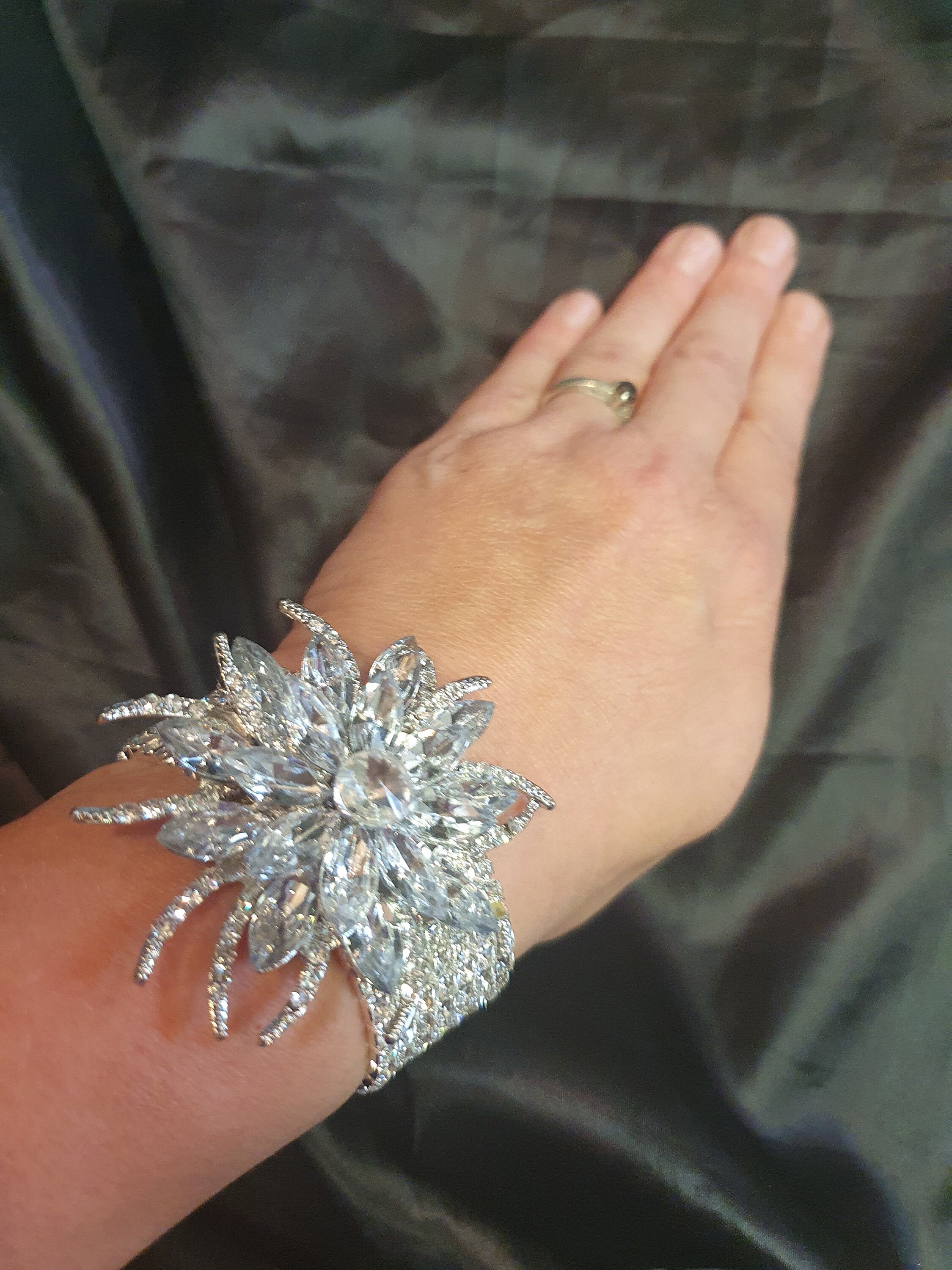 Vintage Inspired Crystal Wrist Corsage | Etsy