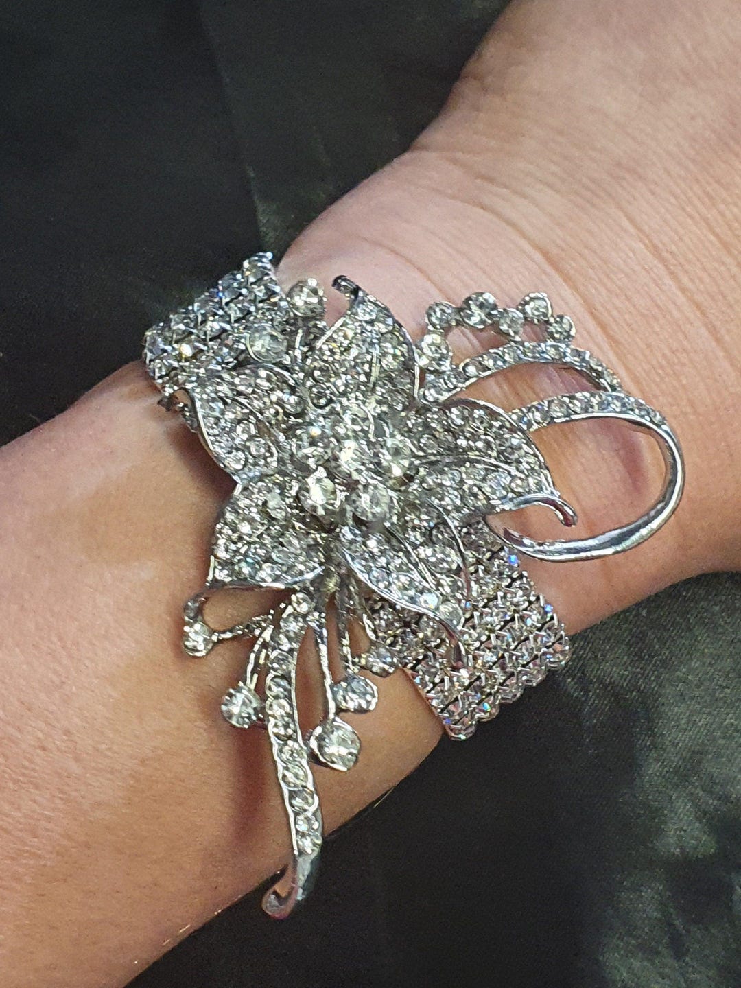 Vintage Inspired Crystal Wrist Corsage - Etsy