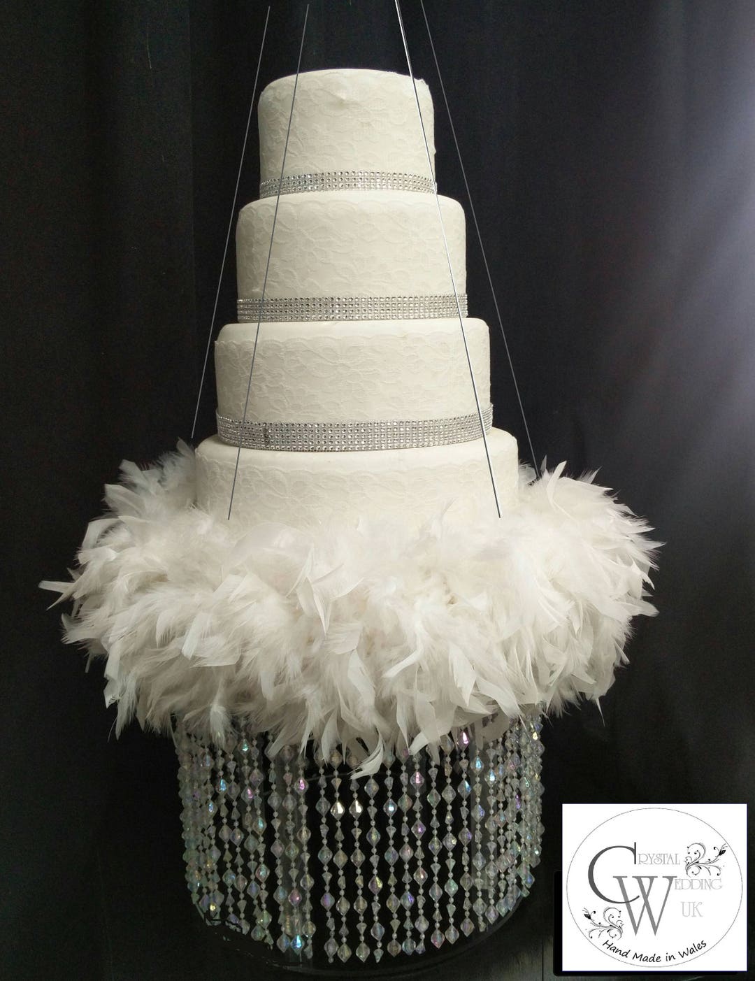 Feather Cake Swing Suspended Swing Cake Platform by Crystal Wedding Uk ...