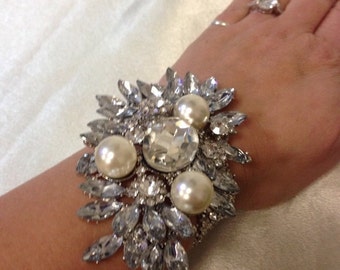 Vintage Inspired Crystal Wrist Corsage | Etsy