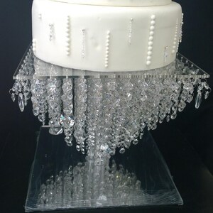 Square Crystal Cake Stand , Premium Glass Crystal - Various Sizes ...