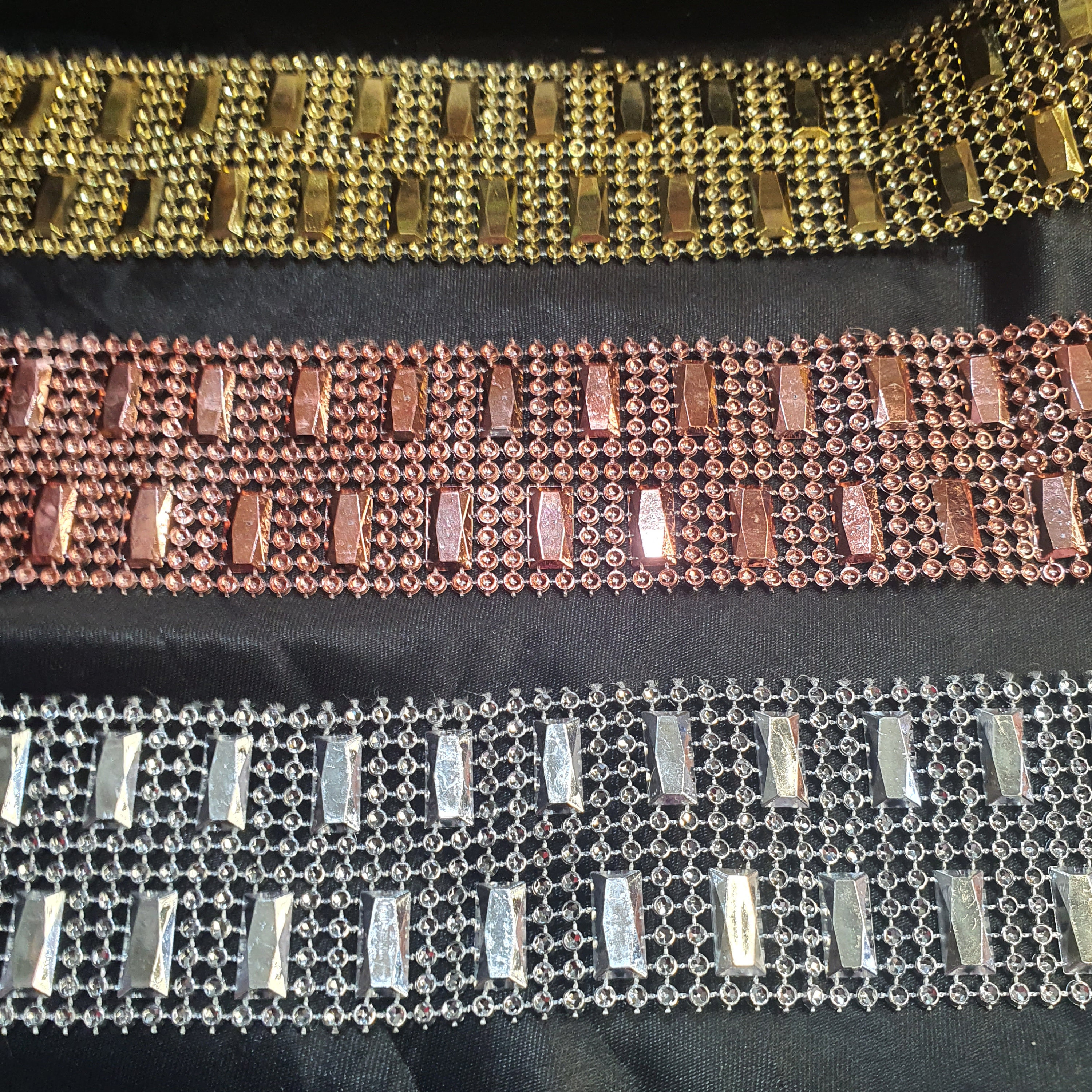 Rhinestone Effect Ribbon: Silver, Rose Gold, or Gold Cake Decoration ...