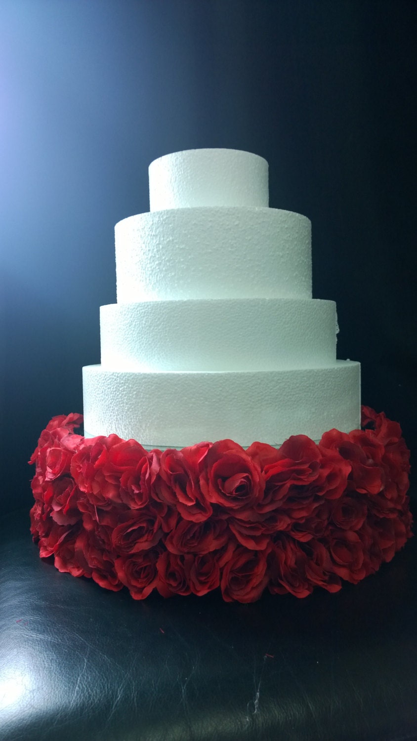 Red Rose Wedding Cake Stand Round or Square All Sizes Many - Etsy