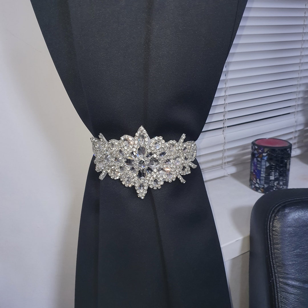 Crystal Tie Backs Curtains Hold Backs, Magnetic Holder by Crystal ...