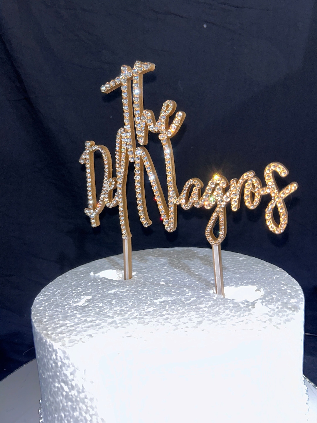 Stunning Crystal Elements Wedding Cake Toppers 6'' in Any Letter ...